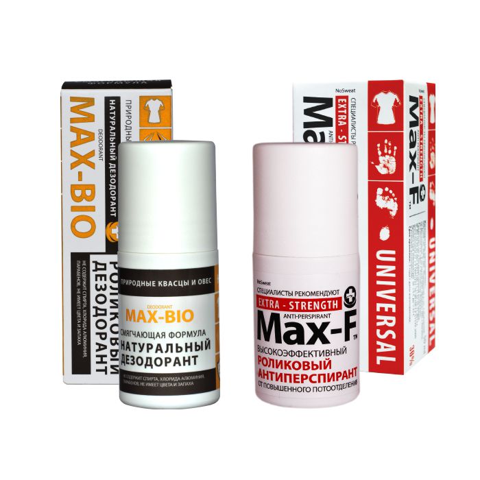Комплекты антиперспирантов Max-F и роликовых дезодорантов MAX-BIO в ...